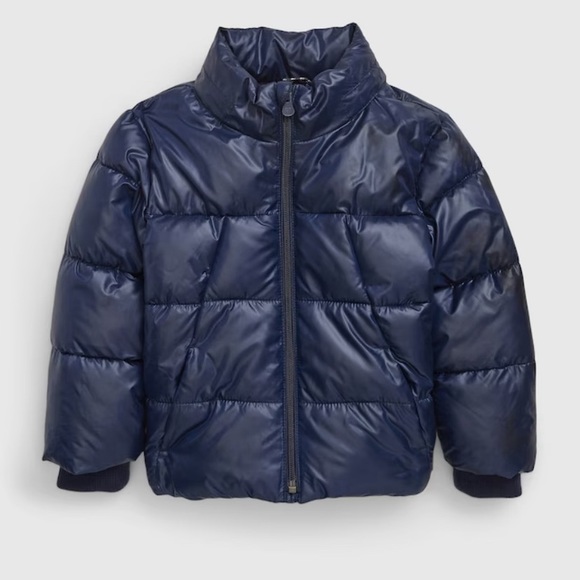 GAP | Jackets & Coats | Nwt Gap Navy Blue Toddler Shiny Puffer Coat ...